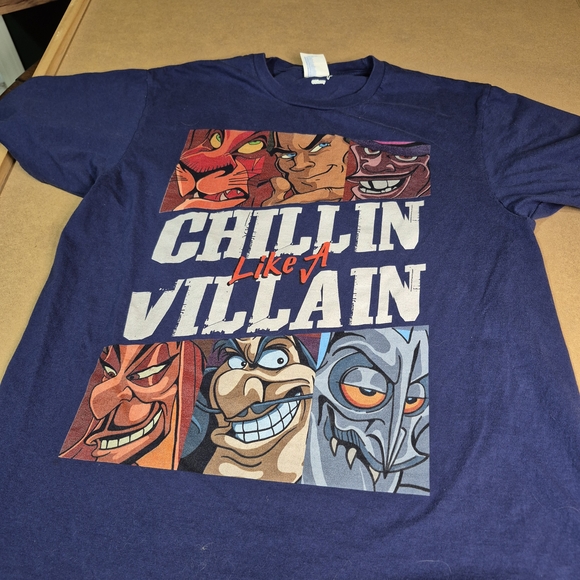 Disney | Shirts | Blue Graphic Disney Villain Mens Tshirt 2788 | Poshmark
